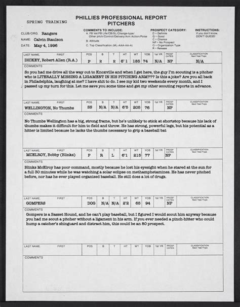 Improve Your Baseball Scouting With This Template