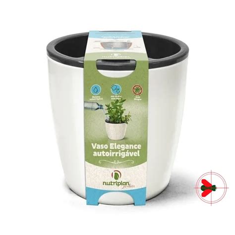 Vaso Elegance Autoirrigável Branco 1 8 Litros Nutriplan Submarino