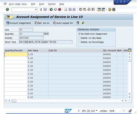 Purchase Order Account Assignment Data Incomplet Sap Community