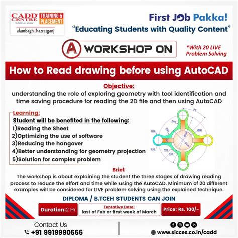 Cadd Centre Lucknow On Linkedin Workshop Autocad Cad Design Drafting Architecture