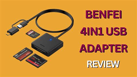 Benfei 4in1 Usb Usb C To Sd Micro Sd Ms Cf Card Reader Adapter Review Youtube