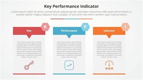 Premium Vector Kpi Key Performance Indicator Model Infographic Concept For Slide Presentation