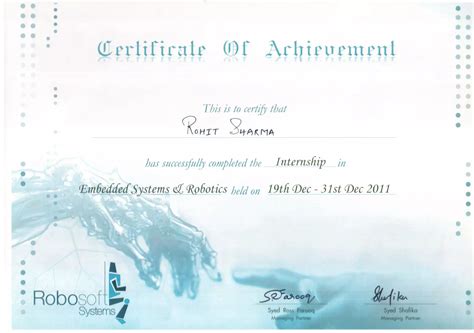 Robosoft Internship Certificate Ppt