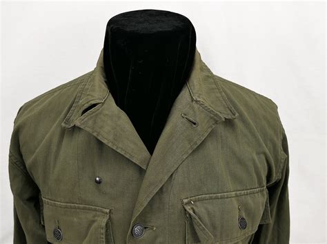 B Single Piece Original Us Army Ww2 Hbt Herringbone Twill Jacket