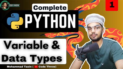 Variable And Data Types ️ Complete Python Course 🔥 Lecture 1 Youtube