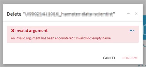 invalid argument an invalid argument has been encountered invalid loc