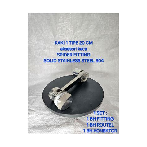 SPIDER FITTING TIPE 20 CM KAKI 1 BRAKET KONEKTOR JEPIT KACA CURTAIN WALL STAINLESS STEEL 304