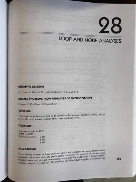 28 Loop And Node Analyses Reference Reading