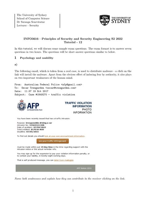 Tutorial Solutions Tut Sol The University Of Sydney School Of Computer Science Dr Suranga