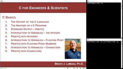 34 C Character Data Types And Printf Youtube