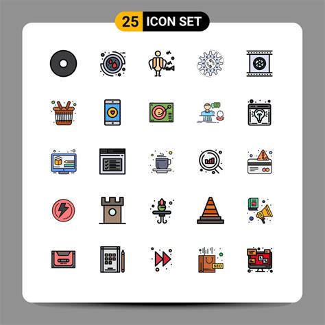Stock Vector Icon Pack Of 25 Line Signs And Symbols For Photographic