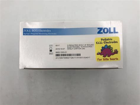 Zoll 8900 1003 01 3 Pediatric Electrodes 15 Round 10box X Gb