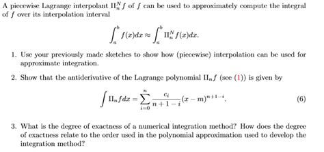 A Piecewise Lagrange Interpolant Itn F Of F Can Be