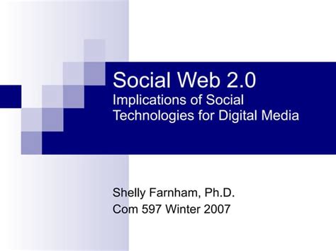 Social Web 2 0 Class Week 2 Computer Mediated Communication Ppt Social Networking Internet