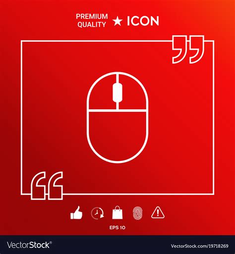 Computer Mouse Symbol Icon Royalty Free Vector Image