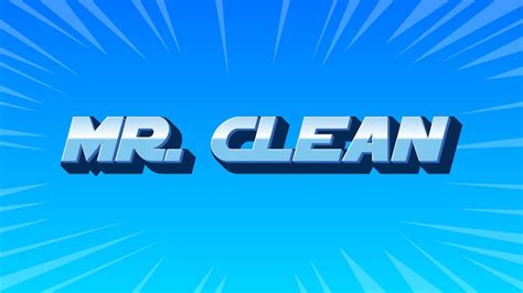 Premium Photo Mr Clean 3d Blue Text