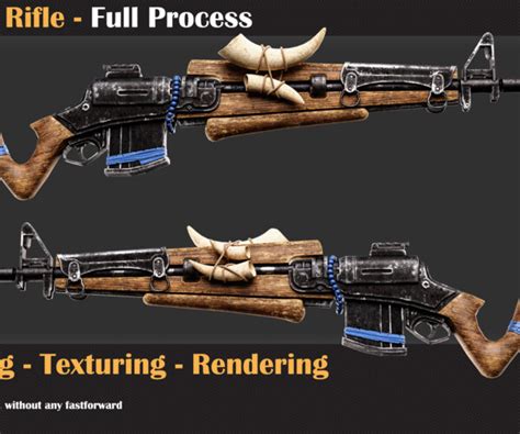 Artstation Tutorial Custom Rifle Full Process Tutorials