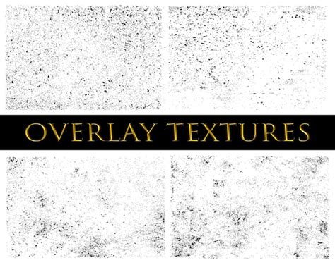 그런 지 오버레이 텍스처 세트 프리미엄 벡터