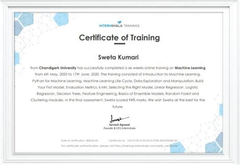 sweta kumari on linkedin internshala machine learning python3