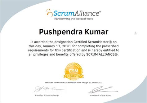 Pushpendra Kumar On Linkedin Csm Certifiedscrummaster Scrum Agile Scrumalliance 21 Comments