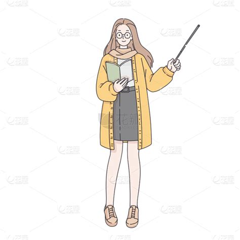 手绘 线稿简笔画人物插画贴纸20