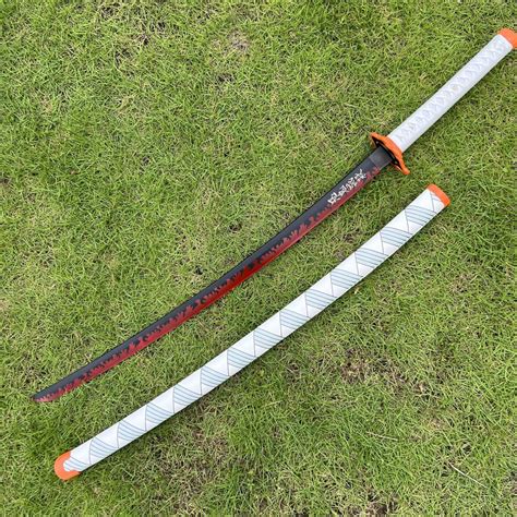 Kyojuro Rengoku Sword Demon Anime Cosplay Slayer Katana Kimetsu No Yaiba Sword Nichirin Sword Etsy