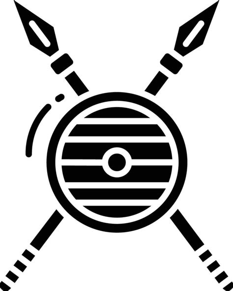 Spear Shield Solid Glyph Illustration 48848858 Vector Art At Vecteezy