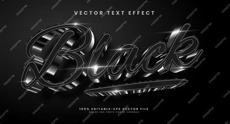 Premium Vector Black Editable Text Style Effect Vector Text Effect With Luxury Concept