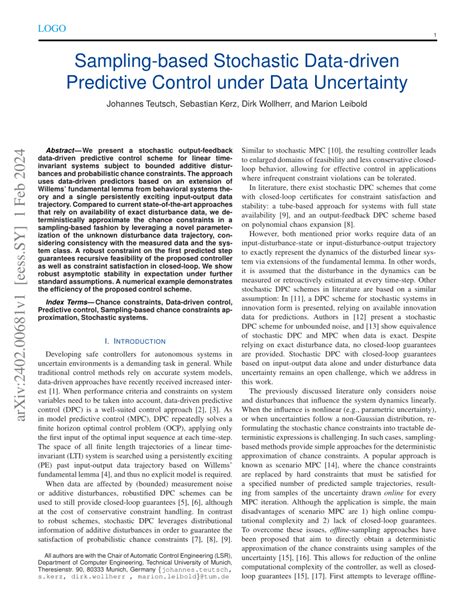 pdf sampling based stochastic data driven predictive control under