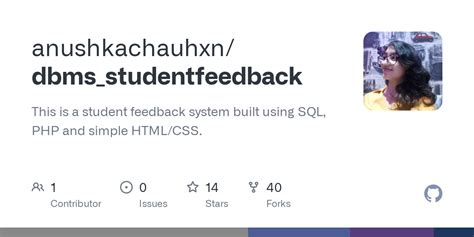 Pull Requests Anushkachauhxn Dbms Studentfeedback GitHub