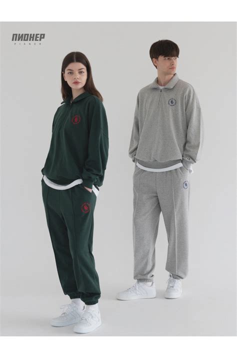 서클 로고 반집업 맨투맨and조거 팬츠 셋업 6color 감도 깊은 취향 셀렉트샵 29cm