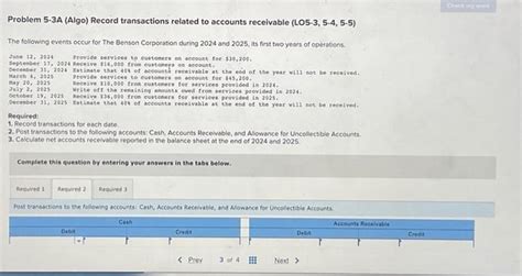 Solved Problem 5 3a Algo Record Transactions Related To