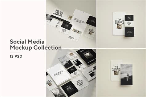 Social Media Mockup Collection Mockup Line