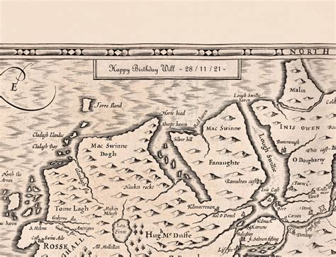 Old Map Of Yorkshire 1611 John Speed Hull York Middlesbrough Sh