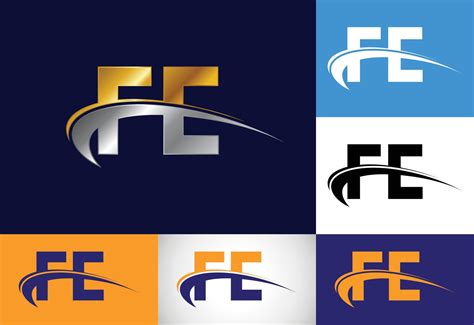 Initial Letter F E Logo Design Vector Graphic Alphabet Symbol For