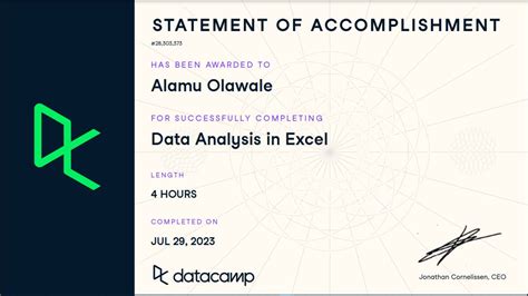Olawale Ahmed Alamu On Linkedin I Have Completed Datacamp Data