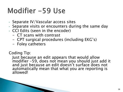 Modifier 59 Lack Of Rec Cpt Modifier 59