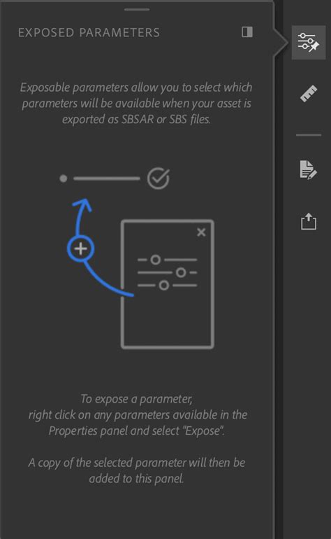 Exposed Parameters Panel Substance 3d Sampler