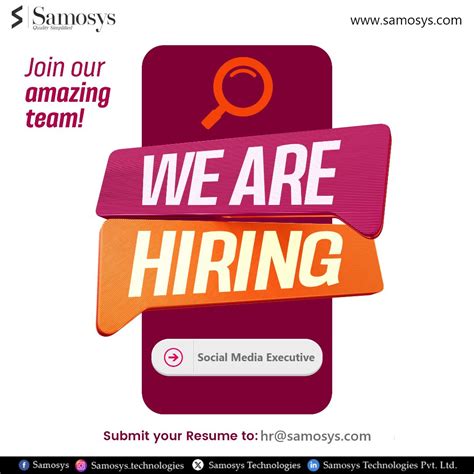 Pooja Dumoliya On Linkedin Wearehiring Socialmediaexecutive Joinourteam Samosystechnologies