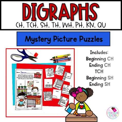 Consonant Digraphs Phonics Worksheets No Prep Puzzles Tpt