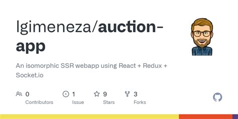 github lgimeneza auction app an isomorphic ssr webapp using react