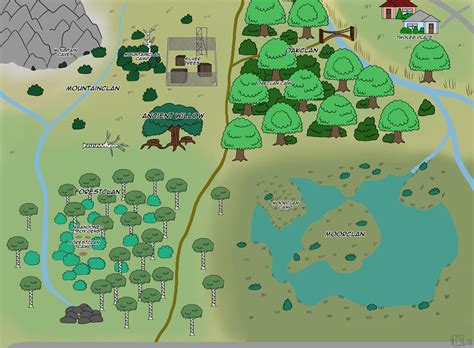 I Make Warriors Comics And Heres A Simple Map I Made For Them R
