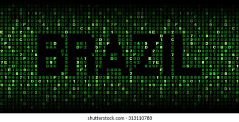 Abstract Binary Background Green Streaming Code Stock Vector Royalty