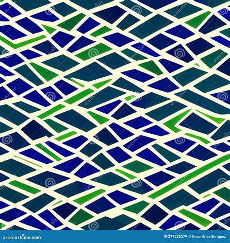 A Repeating Pattern Of Overlapping Triangles In Shades Of Green And