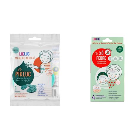 Kit XÔ Febre Compressas Refrescantes Pikluc Alivio Febre E Dor Vacina