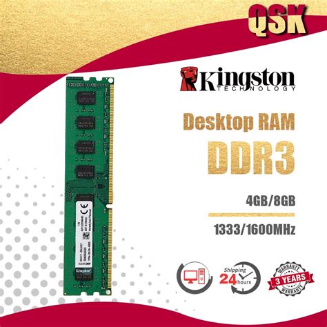 【local 24h Ship】 Ddr3 4gb 8gb Kingston Desktop Ram 1333 1600mhz Dimm Pc3 12800 Memory For Pc