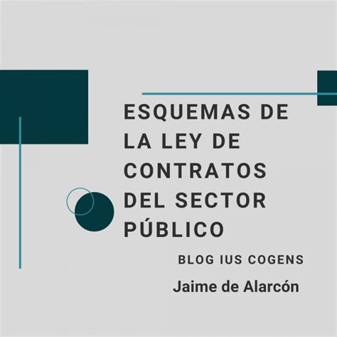 Esquemas De La Ley De Contratos Del Sector Publico Esquemas Contrato