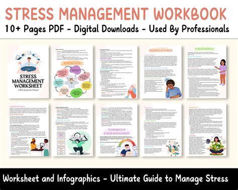 Stress Management Worksheets Anxiety And Productivity Tools Digital