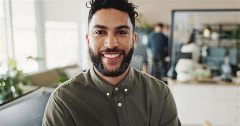 Portrait Man And Programmer With Smile In Office Of Web Development