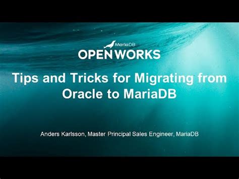 Tips And Tricks For Migrating From Oracle To MariaDB YouTube